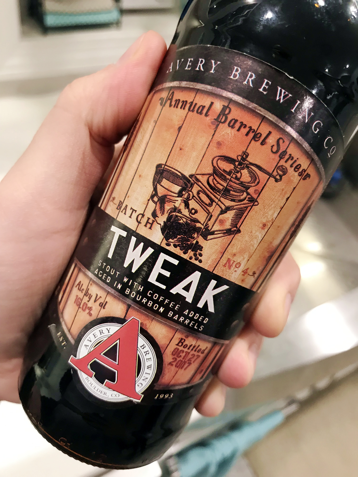 Avery Brewing Company: Tweak (2017) Batch #4 | Beers on Windowsills